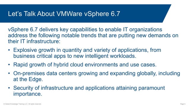 Exploring the Upgrade from VMware vSphere: Install, Configure, Manage 6 5 to 6 7 | PPT