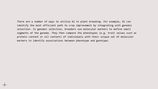 Exploring the Use of AI in Plant Breeding | PDF
