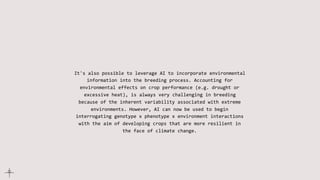 Exploring the Use of AI in Plant Breeding | PDF