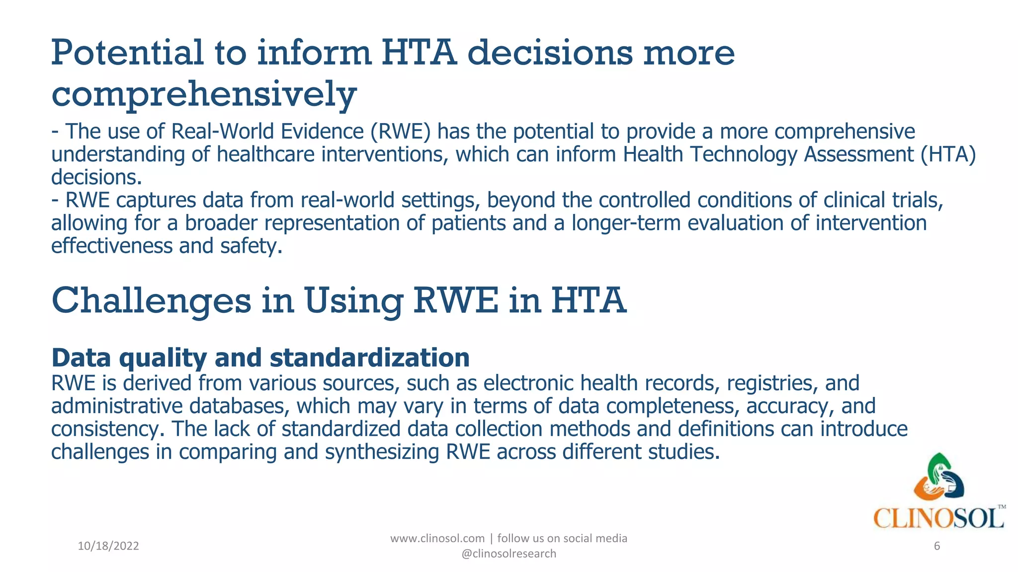 Exploring the Use of Real-World Evidence in Health Technology ...