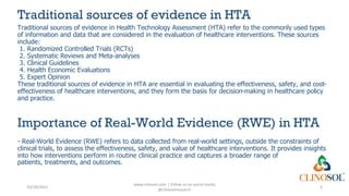 Exploring the Use of Real-World Evidence in Health Technology ...