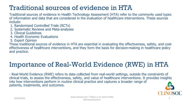 Exploring the Use of Real-World Evidence in Health Technology ...