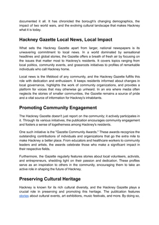 Exploring the Vibrant Tapestry of Hackney-A Deep Dive into the Hackney ...