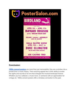 Exploring the Vibrant World of 1950s Concert Posters_ A Nostalgic ...