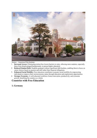 Exploring the World: Countries Where Education is Free | PDF