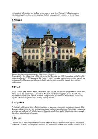 Exploring the World: Countries Where Education is Free | PDF