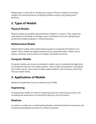 Exploring the World of Models-A Comprehensive Guide | PDF