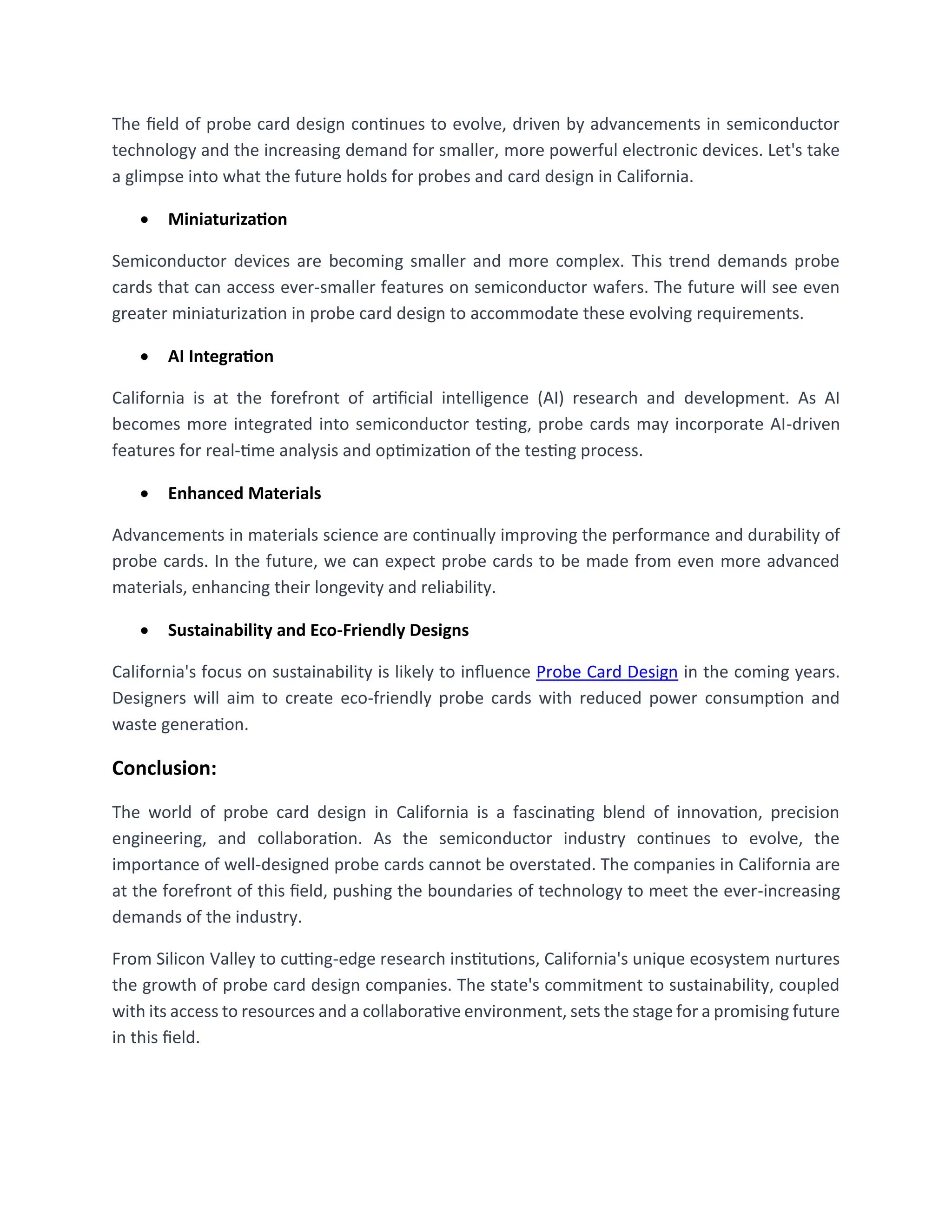 Exploring The World of Probe Card Design in California | PDF ...