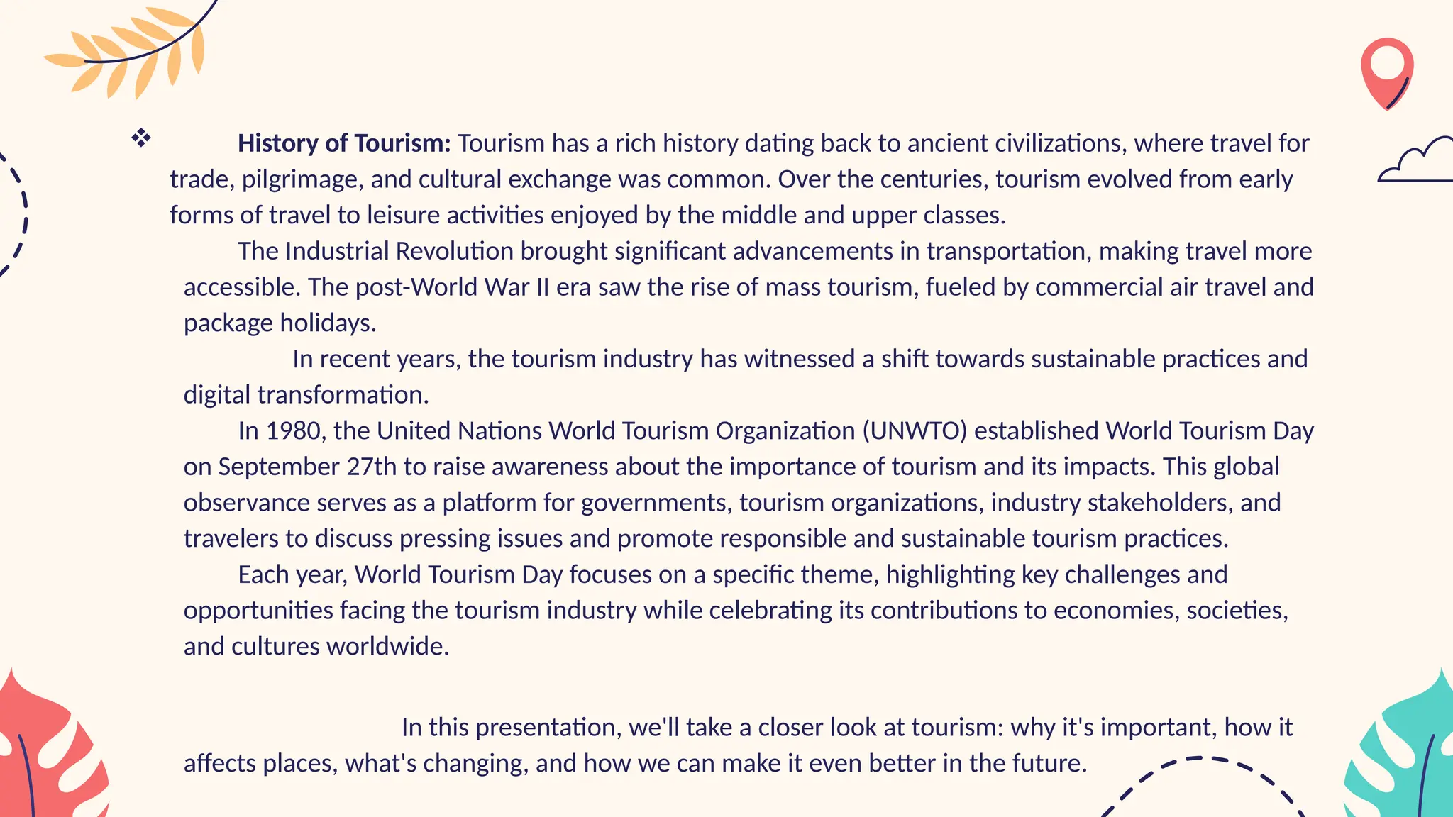 EXPLORING TOURISM DYNAMICS It's Significance | PPTX