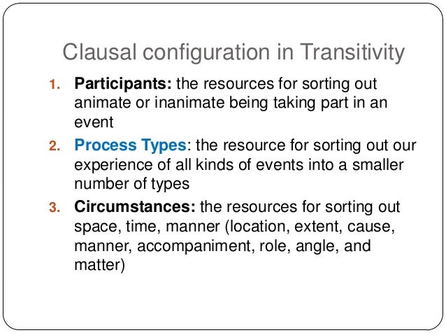 Exploring transitivity