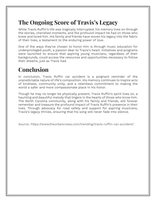 Exploring Travis Ruffin's Tragic Car Accident and Legacy | PDF