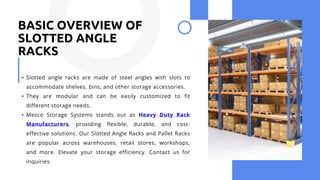 Exploring Types and Varieties of Slotted Angle Racks.pptx