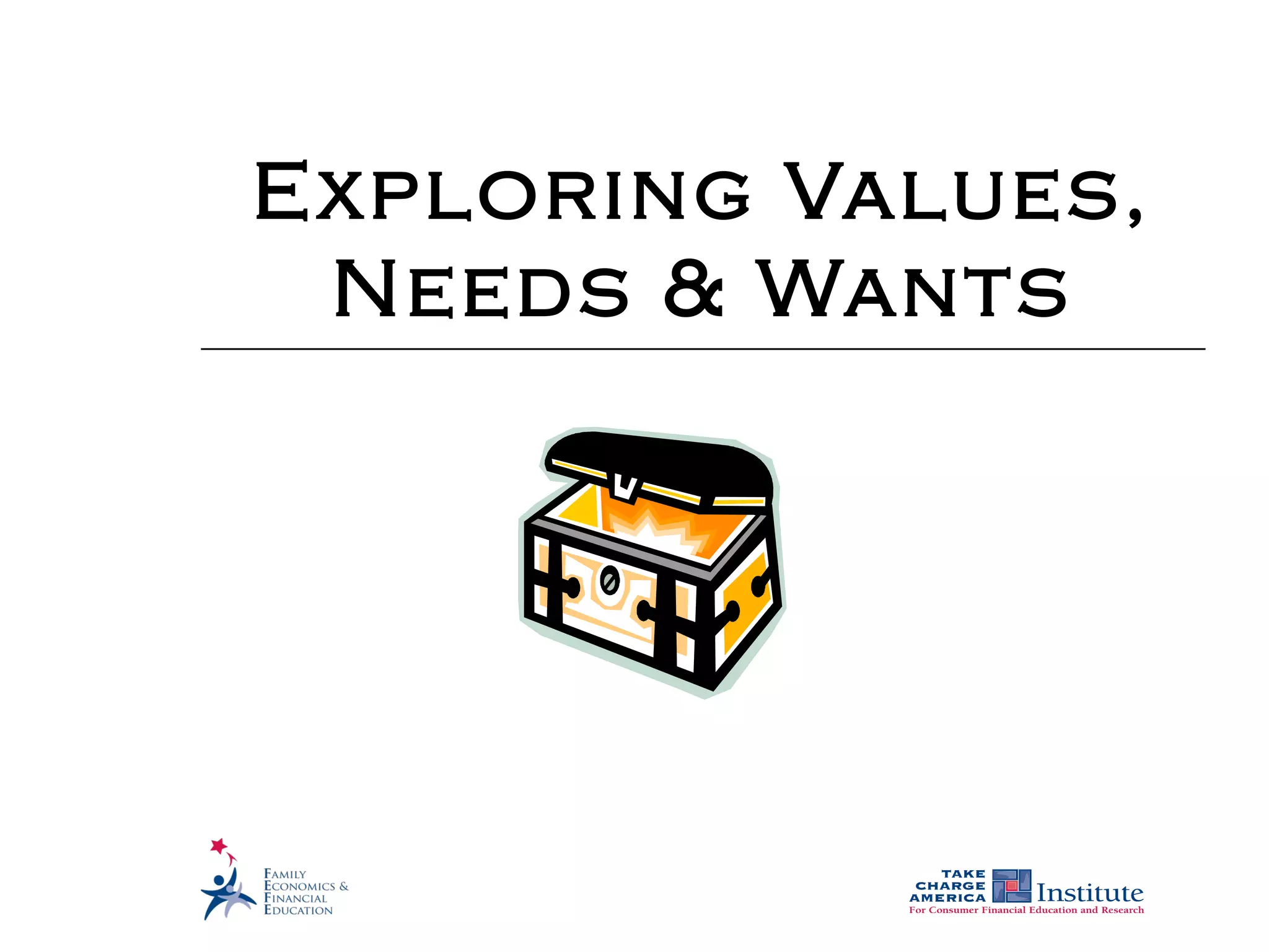 Exploring Needs and Wants | PPT