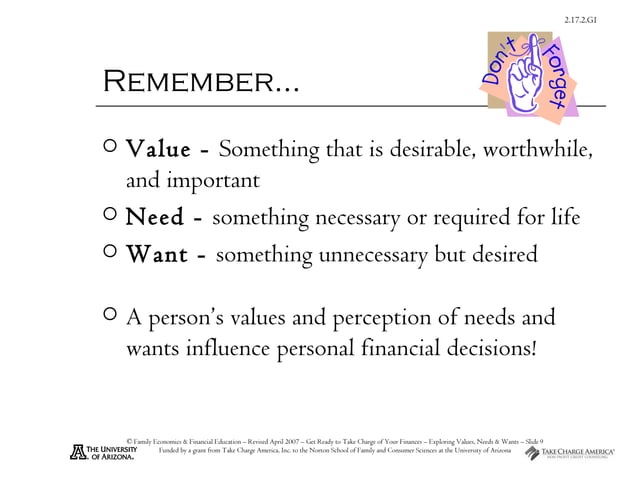 Exploring Needs and Wants | PPT