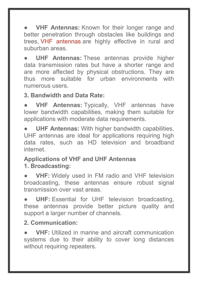 Exploring VHF and UHF Antennas: Essentials, Applications, and ...