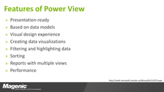 Exploring, visualizing and presenting data with power view | PDF | Databases | Computer Software ...
