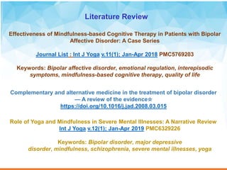 Exploring Yogic Techniques for Managing Bipolar Disorder | PPTX