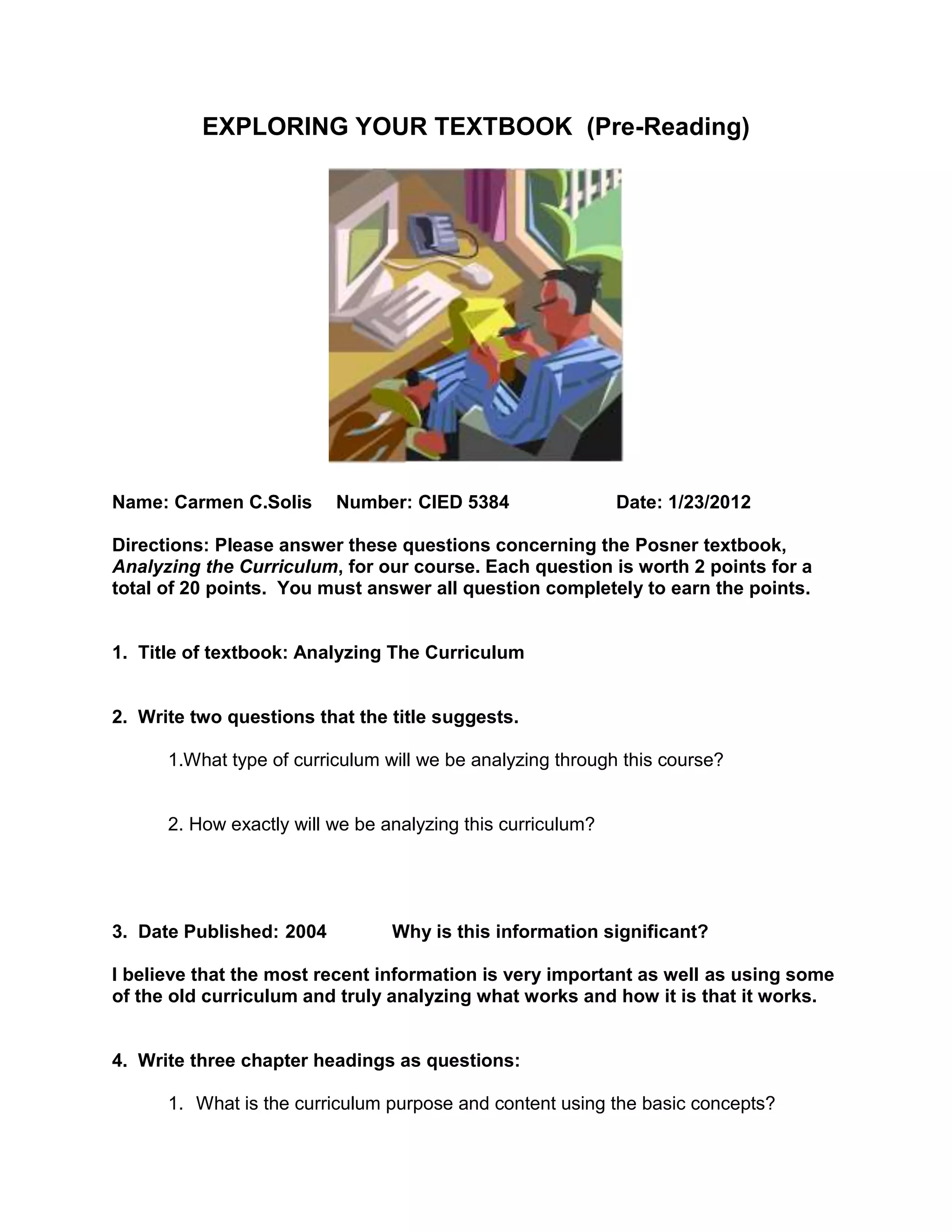 Exploring your textbook | DOCX