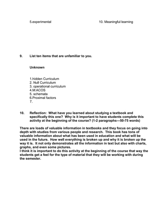 Exploring your textbook | DOCX