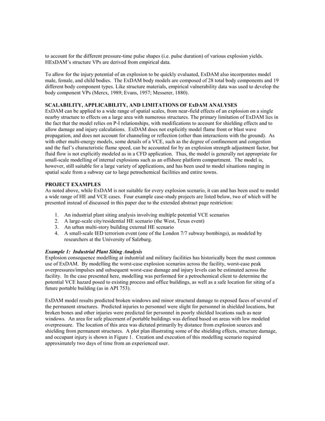 Explosion Damage and Injury Assessment Modeling: Balancing Model Sophistication with Finite ...