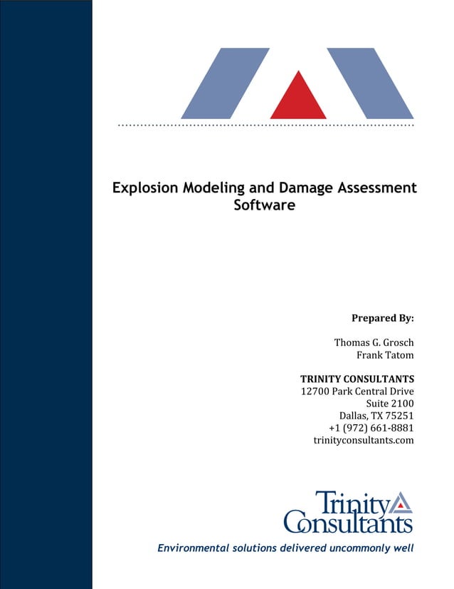 Explosion Modeling and Damage Assessment Software | PDF