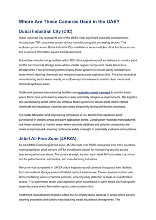Explosion Proof CCTV Solutions for UAE Industries_ Complete Safety ...