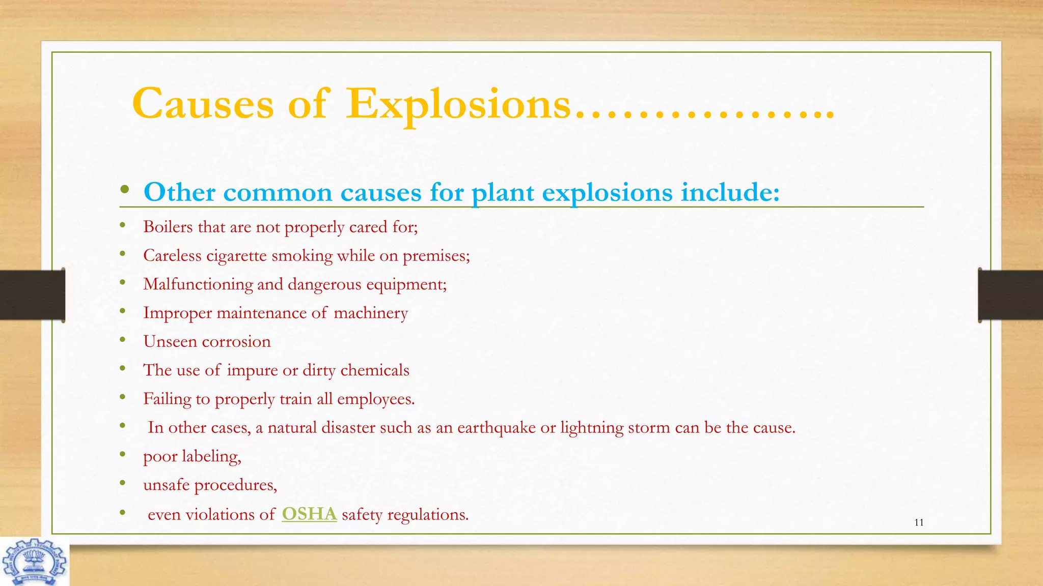 Explosions(Type of Disaster) | PPTX