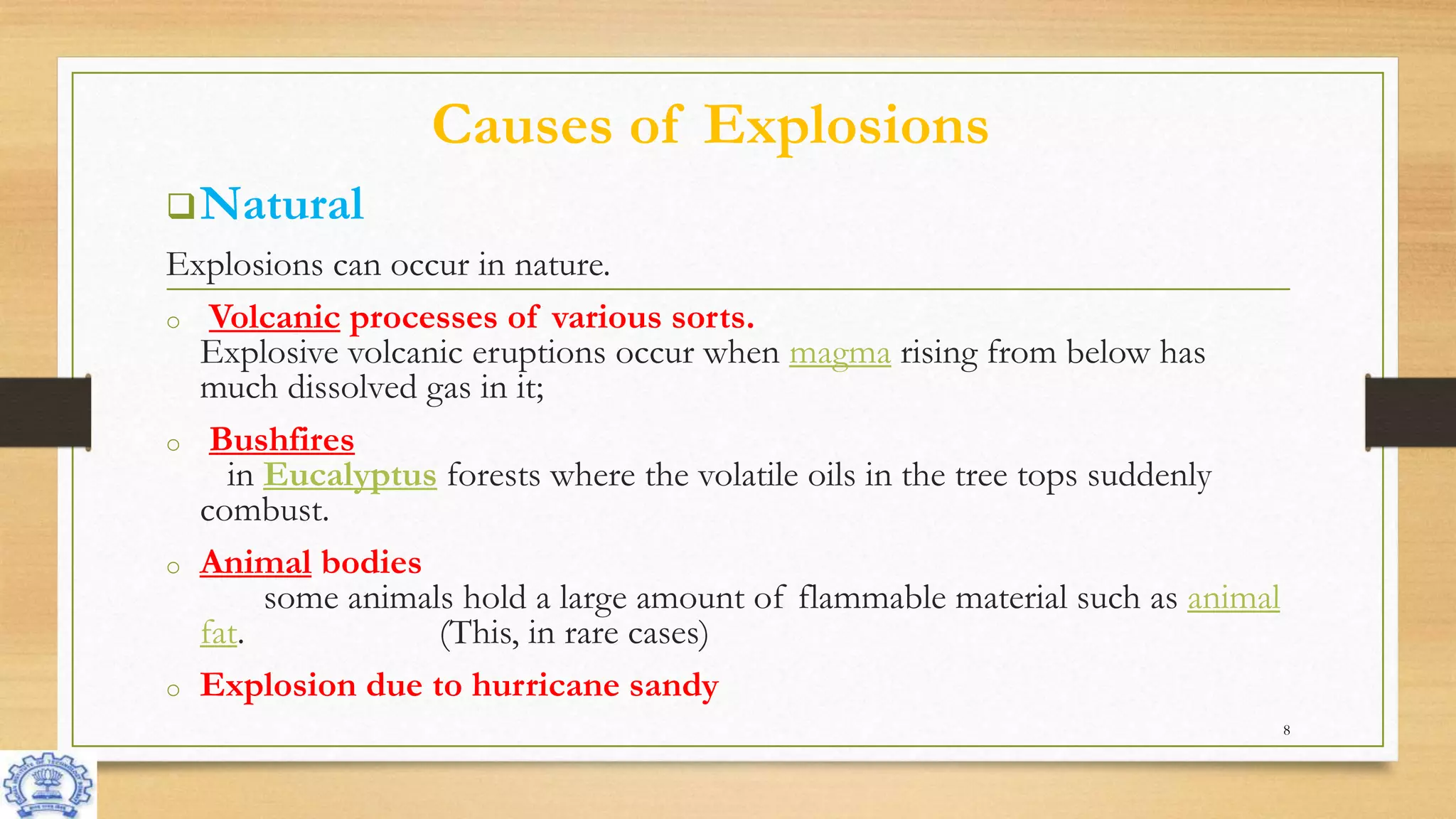 Explosions(Type of Disaster) | PPTX