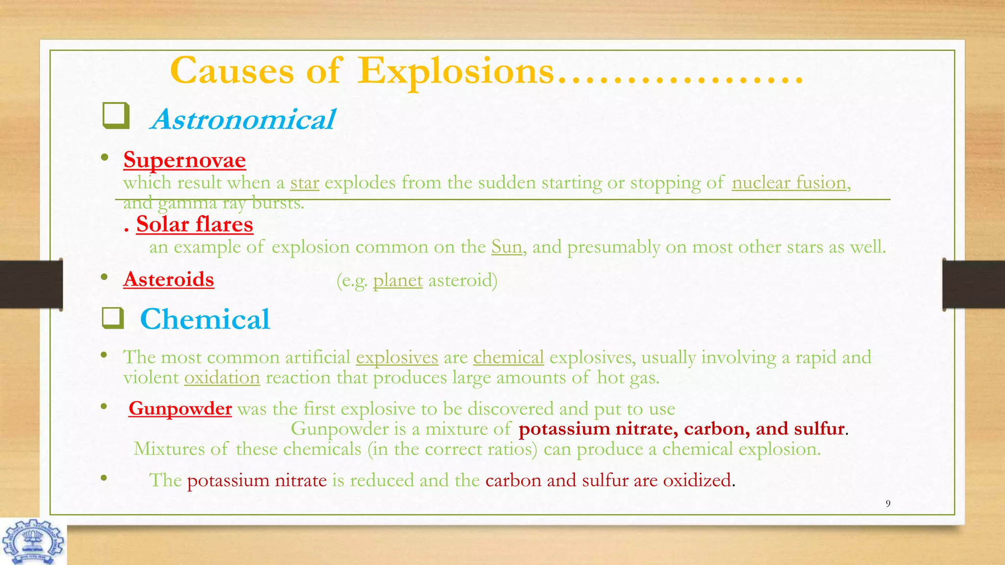 Explosions(Type of Disaster) | PPTX