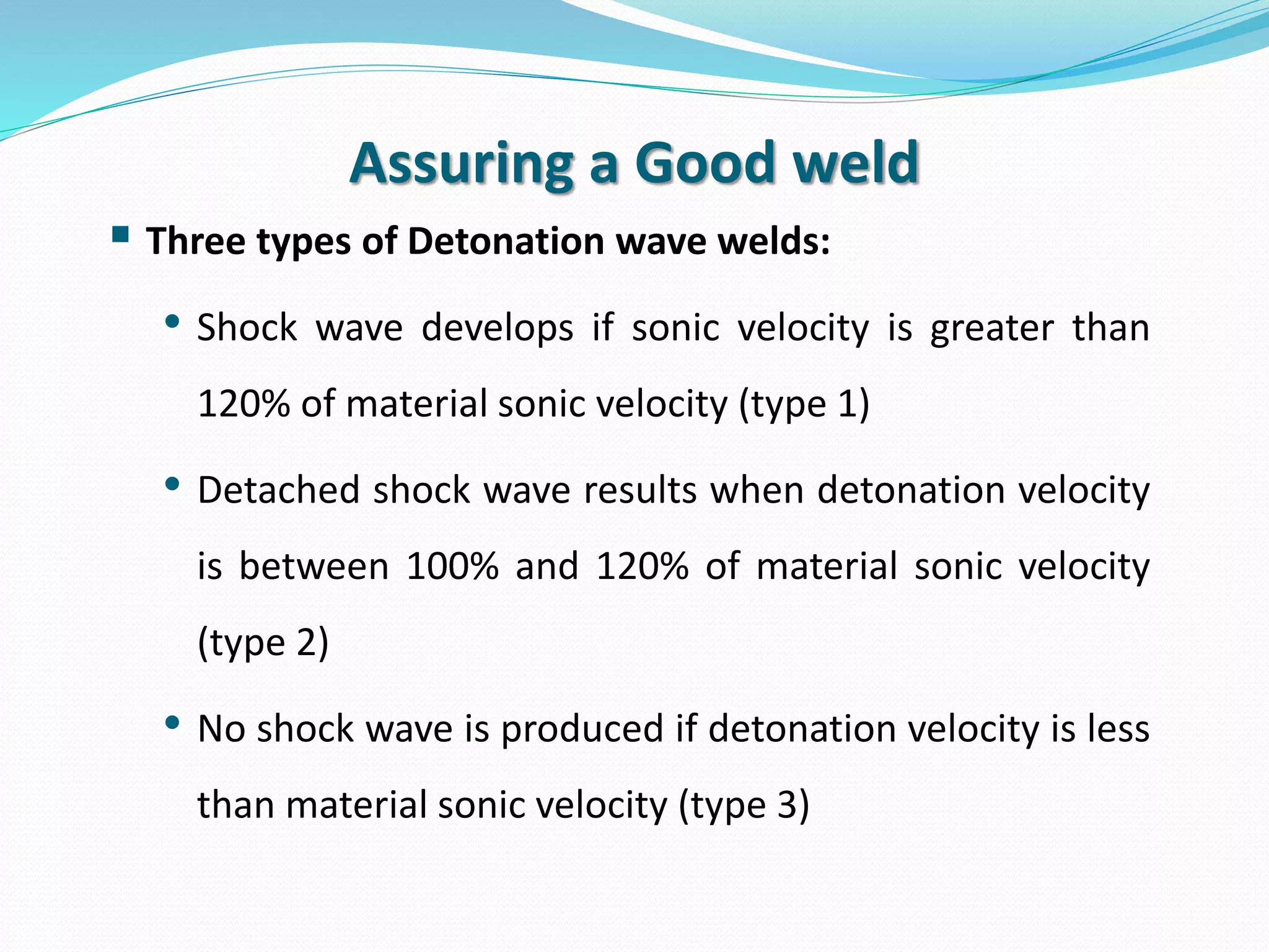 Explosion welding : A Solid State Welding Process | PPTX