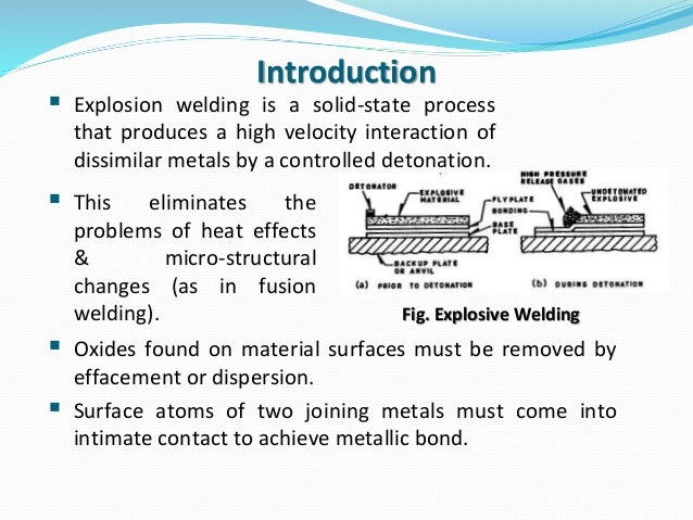 Explosion welding : A Solid State Welding Process