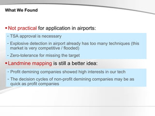 Explosives Detection Final NSF I-Corps Presentation | PPT