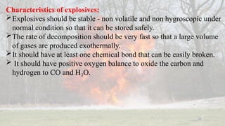 Explosives presentation slides with functions and all | PPTX