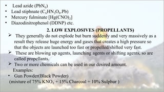 Explosives presentation slides with functions and all | PPTX