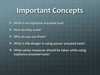 Explosiveactuatedtools | PPTX