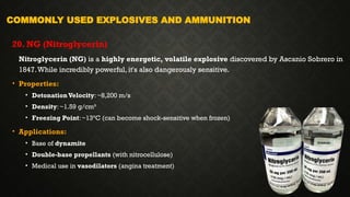 Explosive. It's classification based on various parameters, IEDs ...