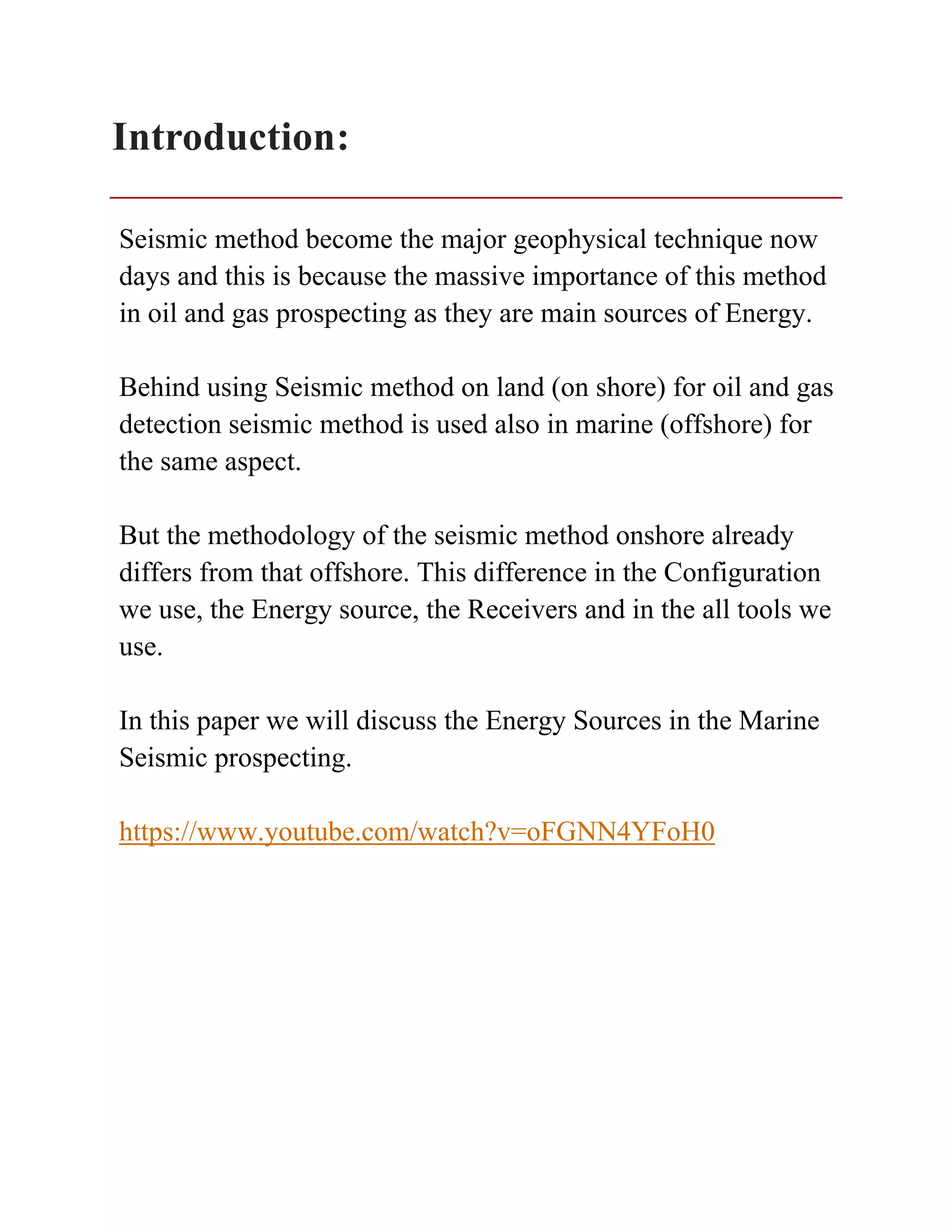 Explosive and non explosive energy sources in marine acquisition ...