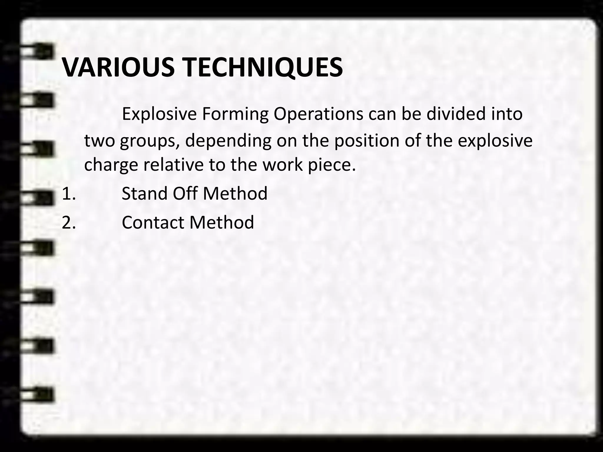 Explosive forming | PPTX