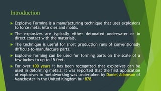 Explosive forming | PPT