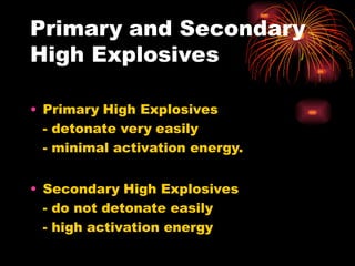 Explosives and Explosions the chemistry of high energy organic ...