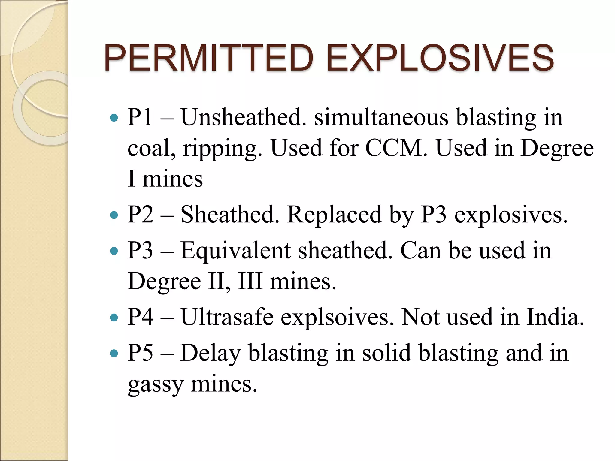 Explosives and accesories | PPT