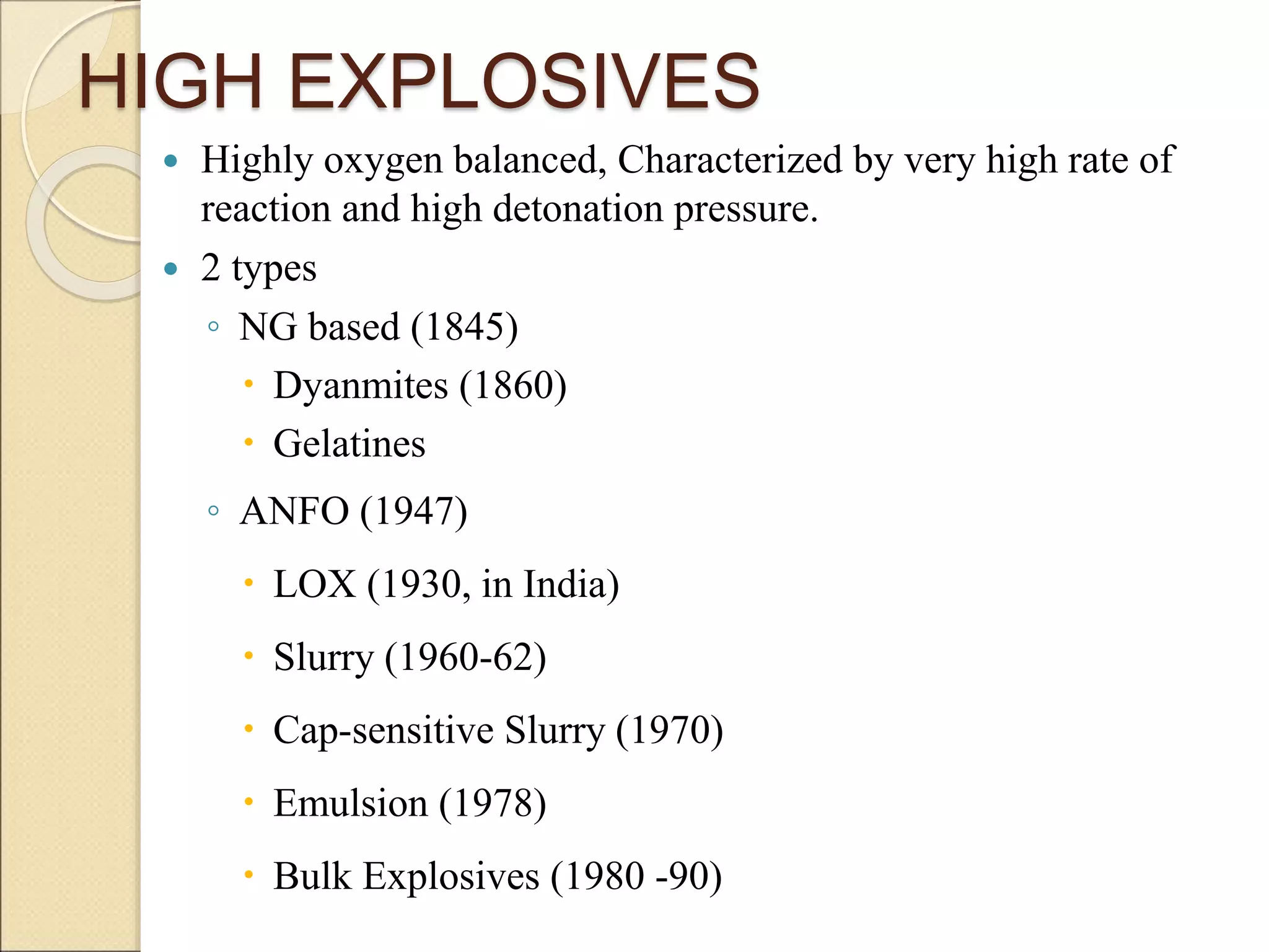 Explosives and accesories | PPT