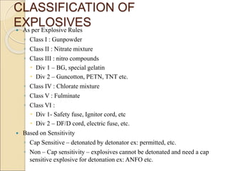 Explosives and accesories | PPT