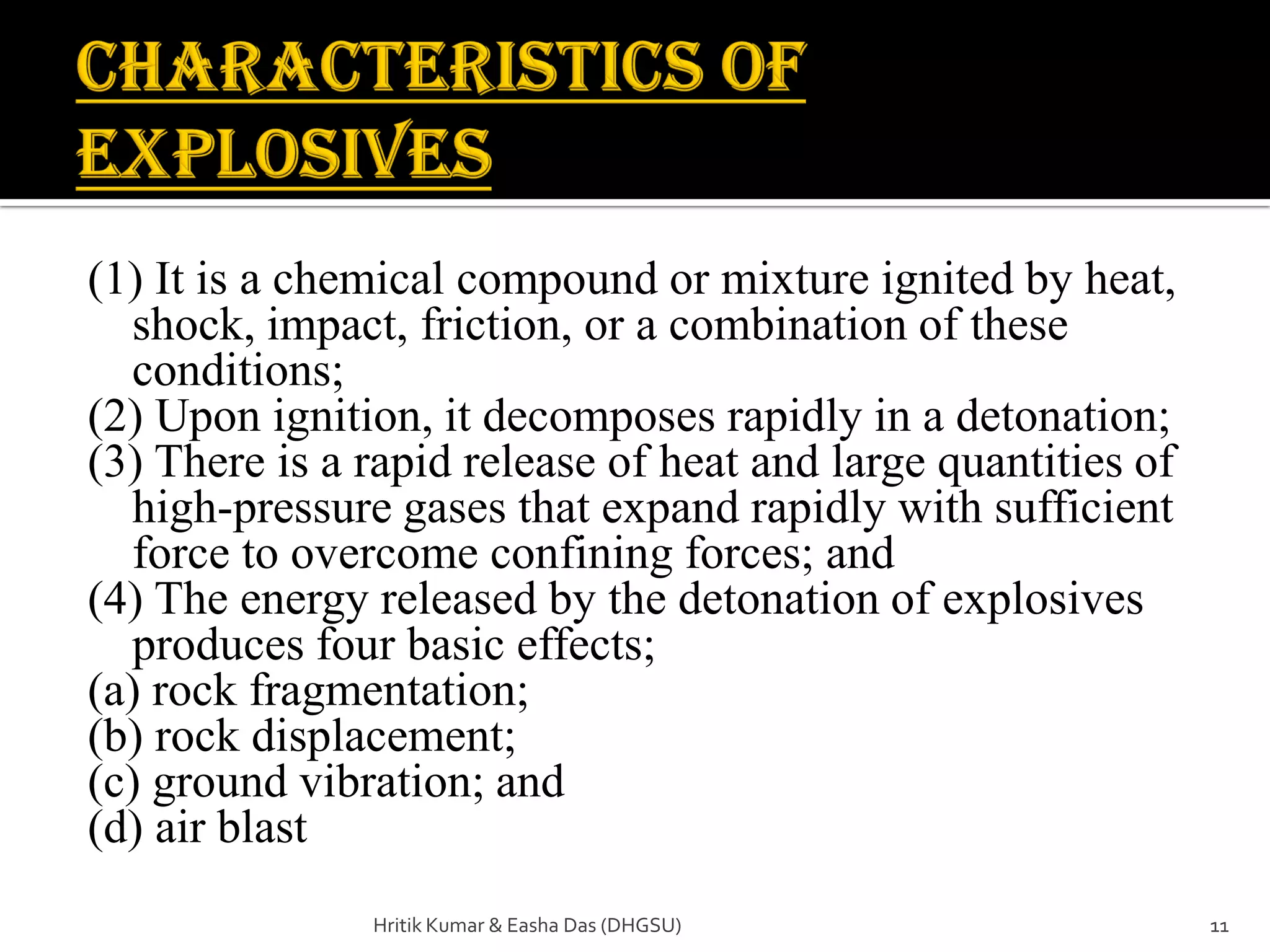 Explosives and its classification | PDF