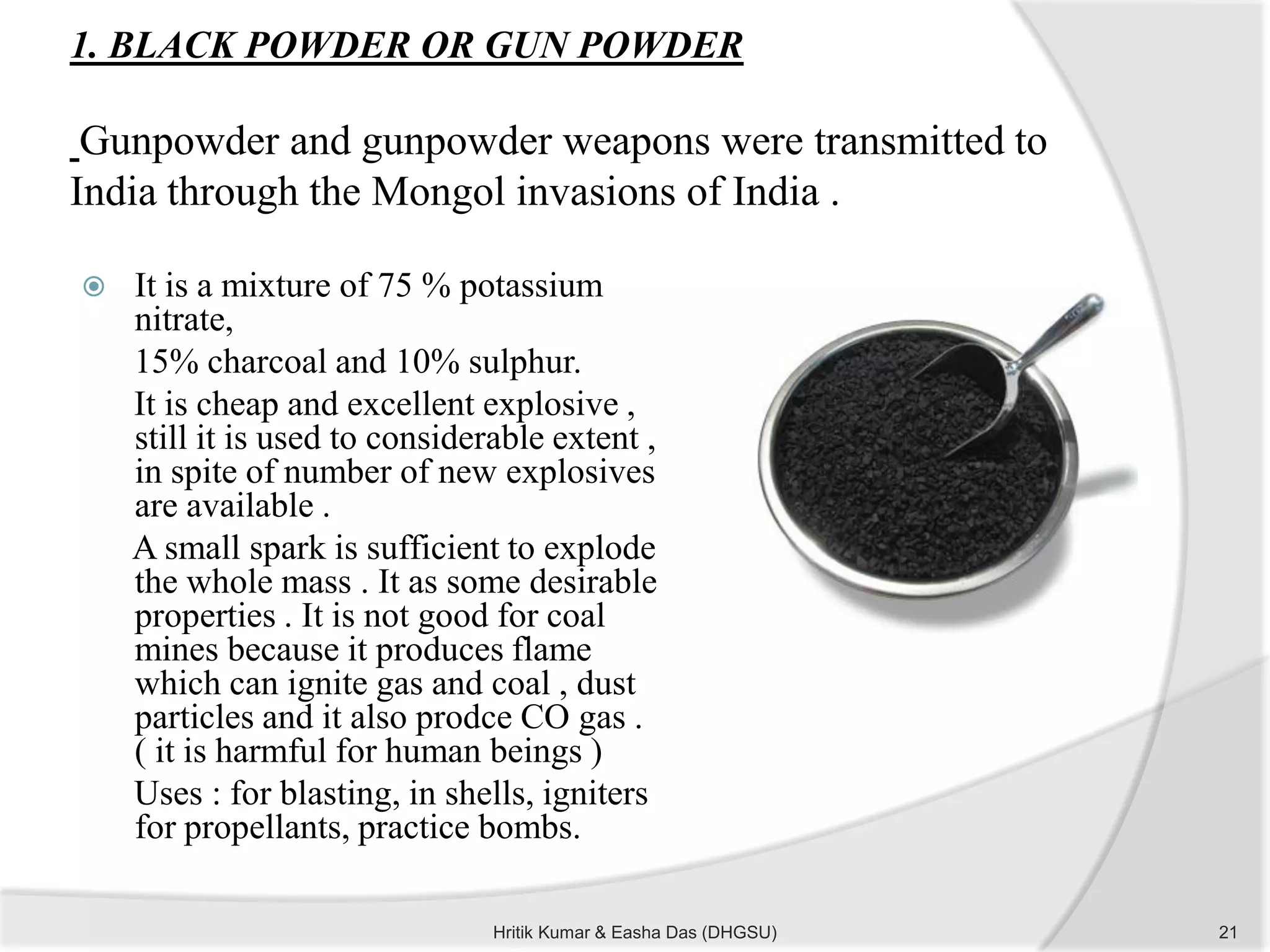 Explosives and its classification | PDF