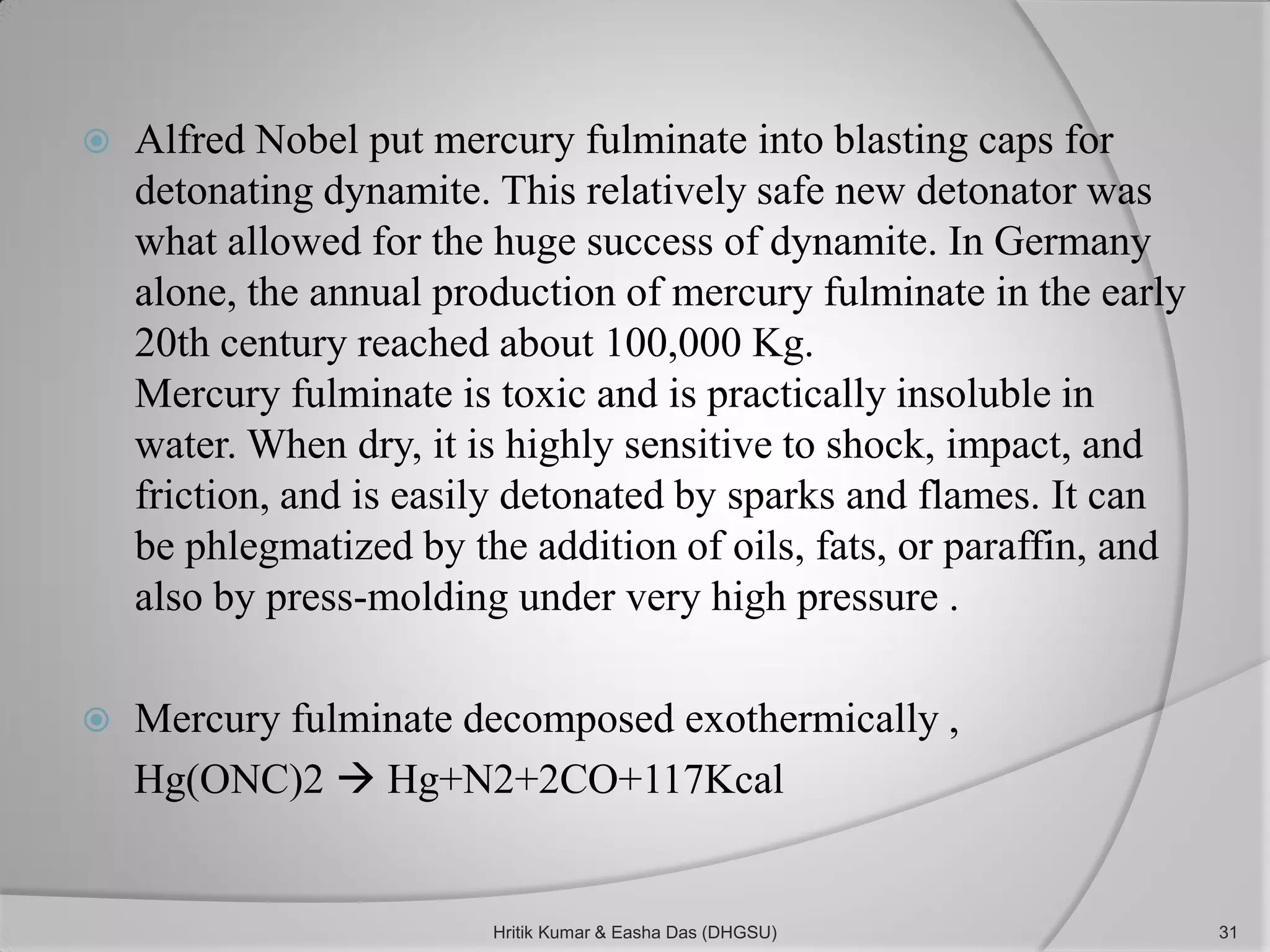 Explosives and its classification | PDF
