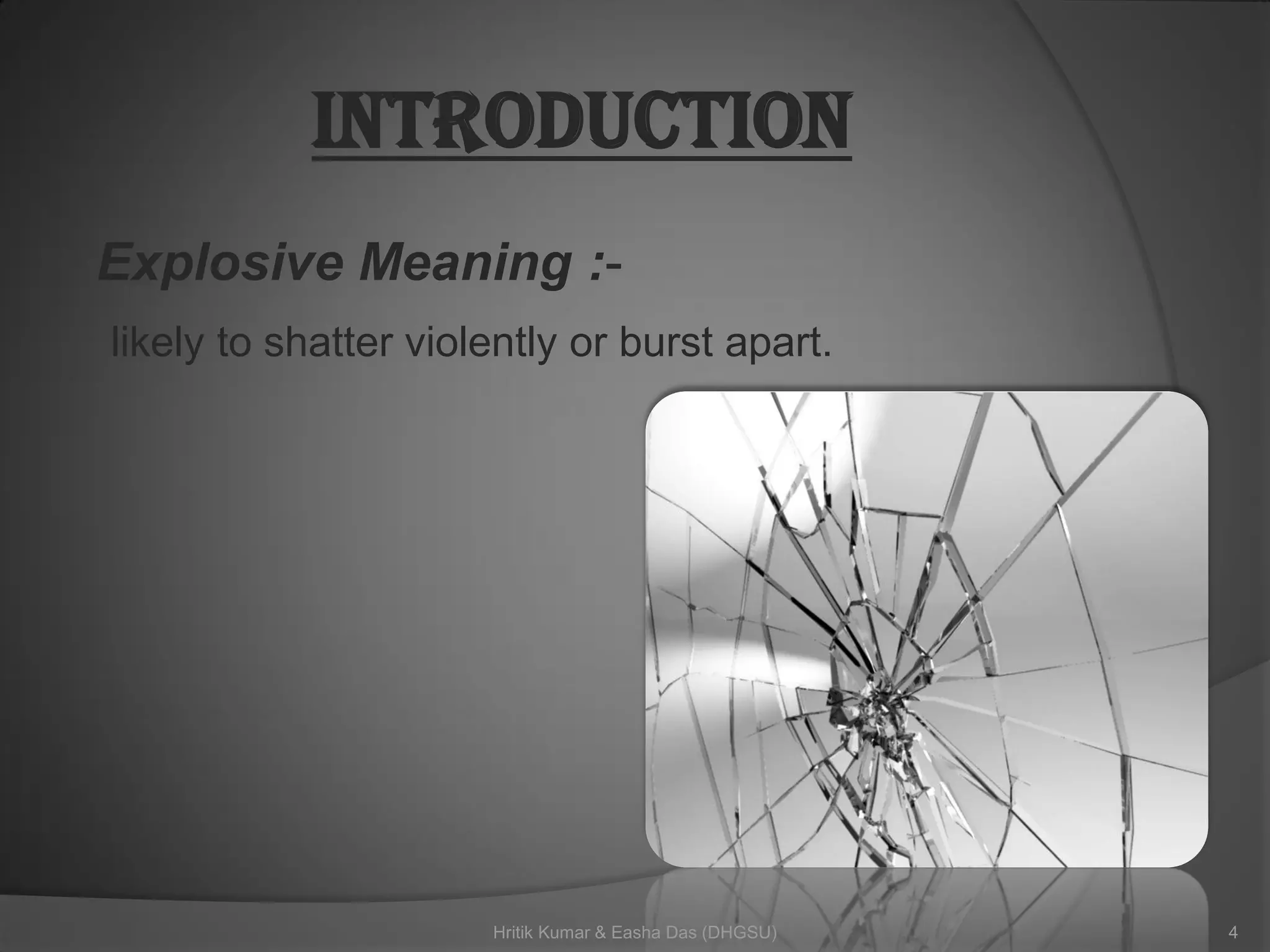 Explosives and its classification | PDF