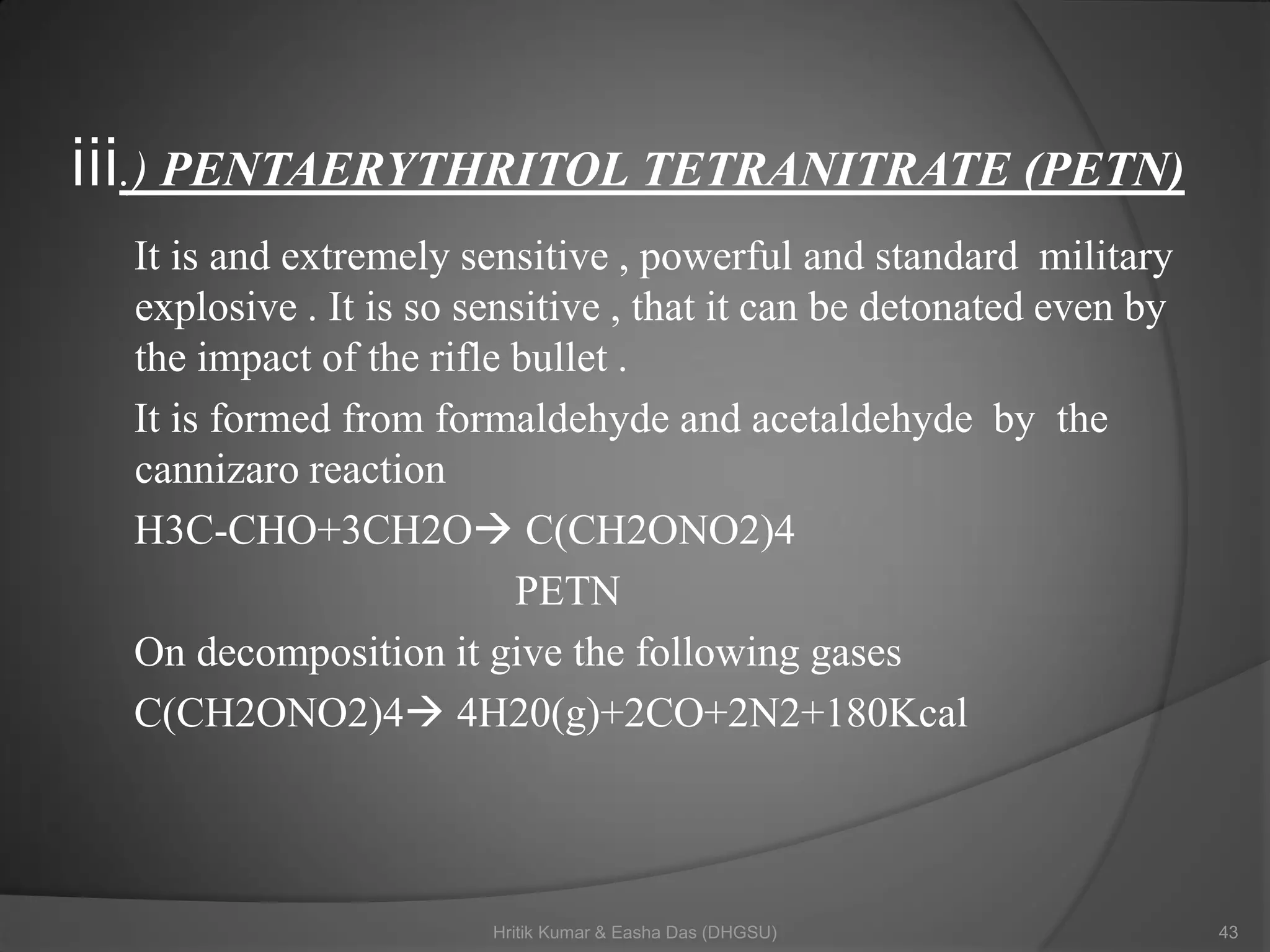 Explosives and its classification | PDF