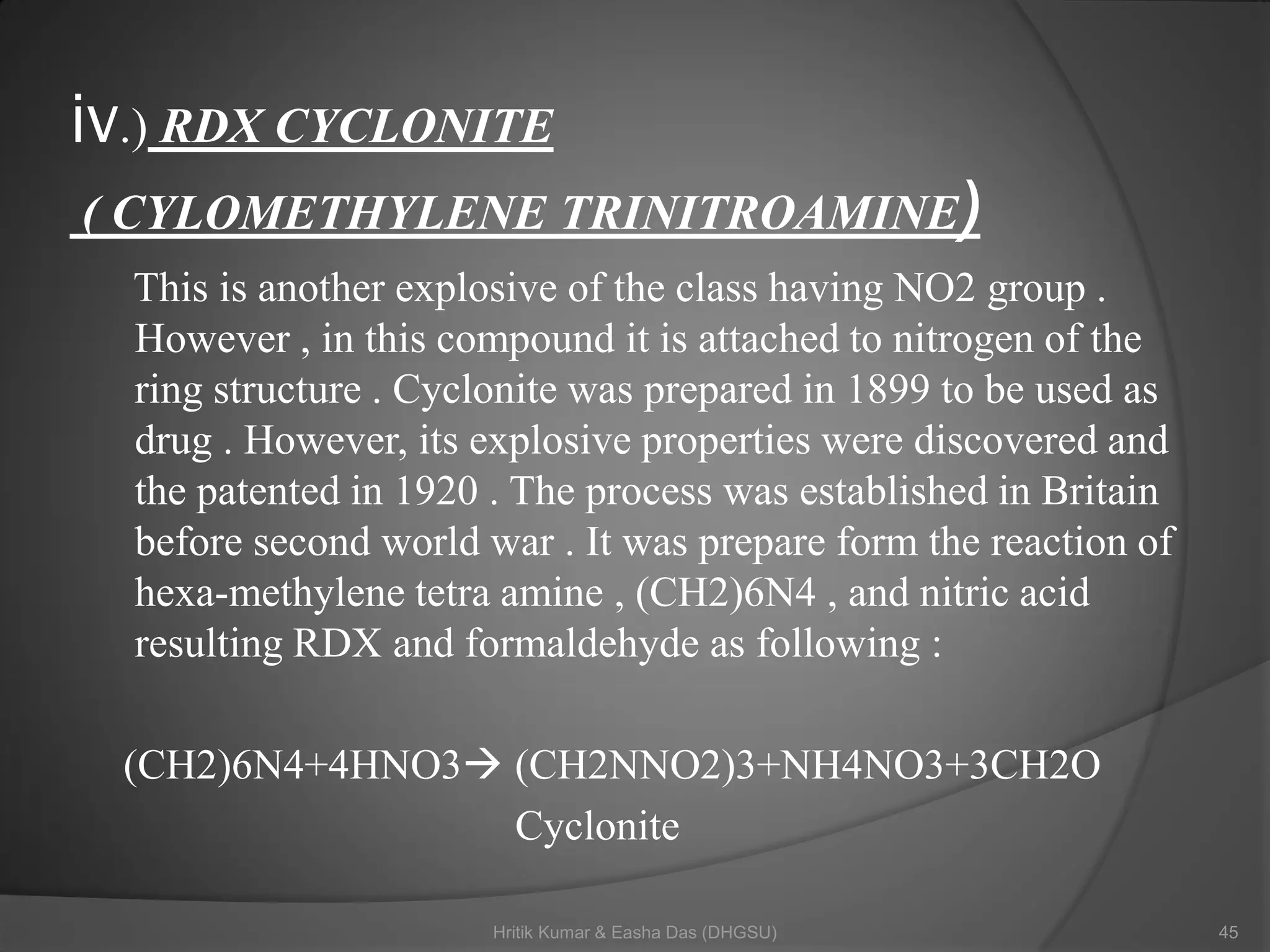 Explosives and its classification | PDF
