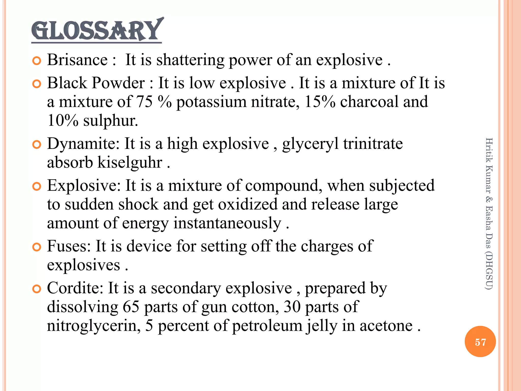 Explosives and its classification | PDF